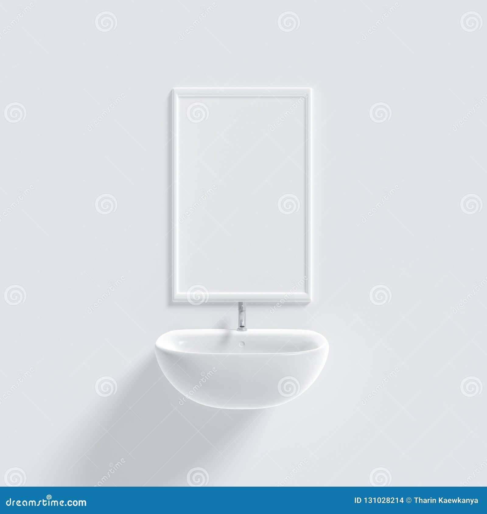 Basin and Mirror Mock-up Minimal Concept Stock Illustration ...