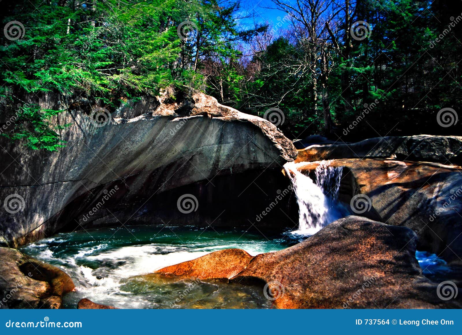 The basin, New Hampshire stock photo. Image of mountain - 737564