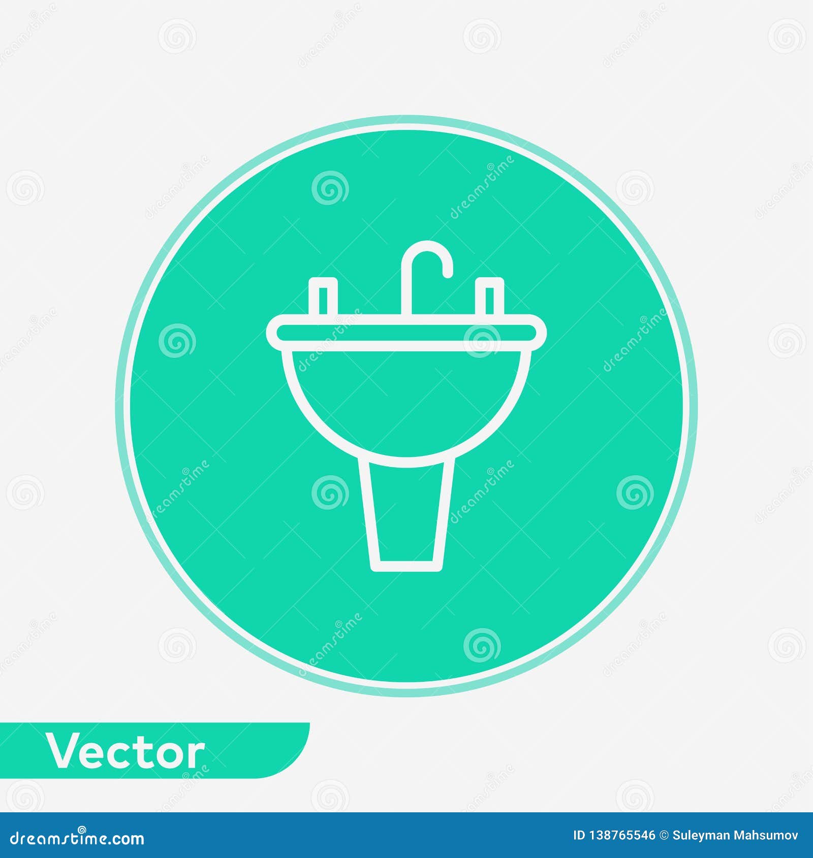 Basin Vector Icon Sign Symbol Stock Vector - Illustration of mirror ...