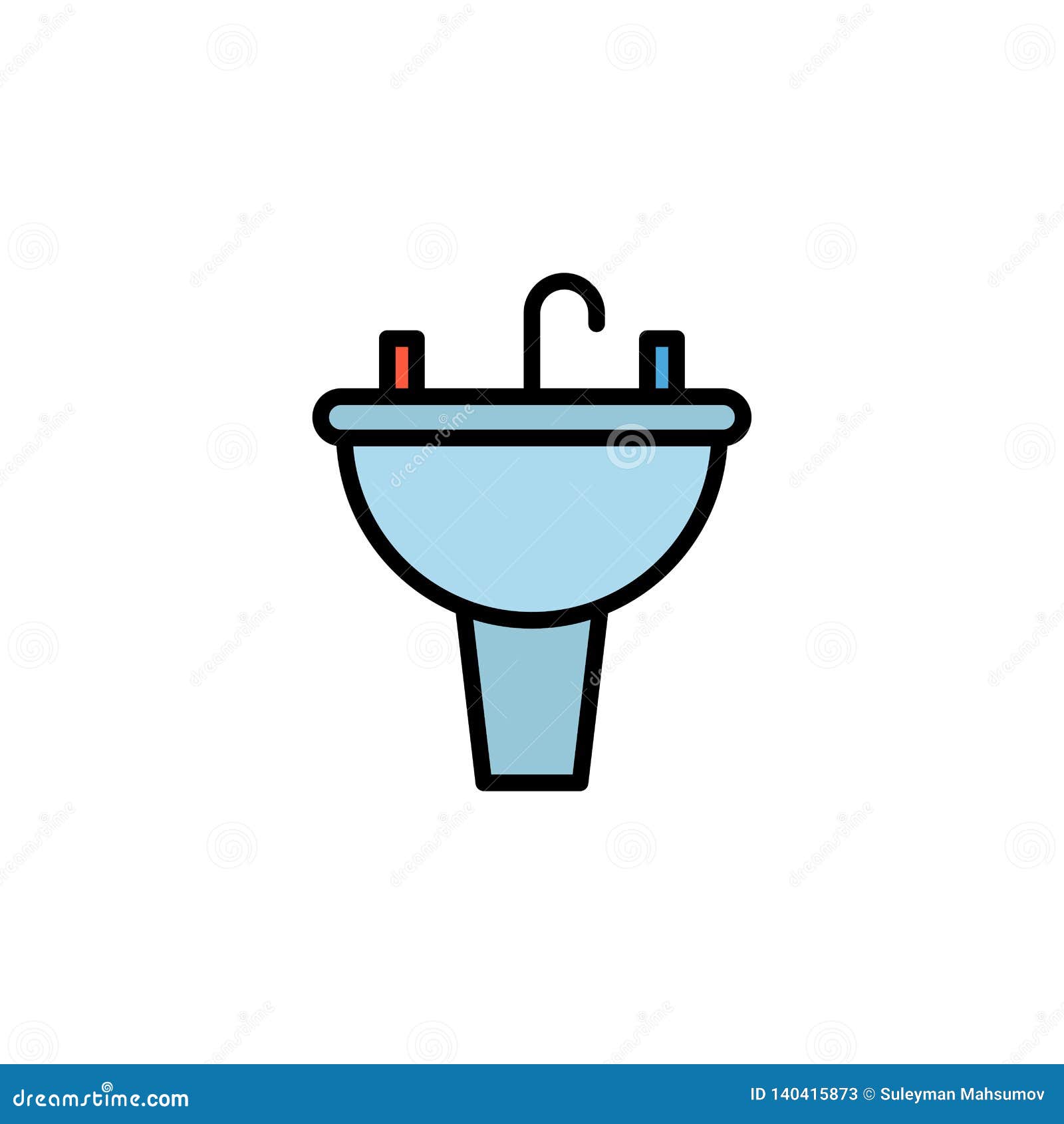 Basin Vector Icon Sign Symbol Stock Vector - Illustration of bowl ...
