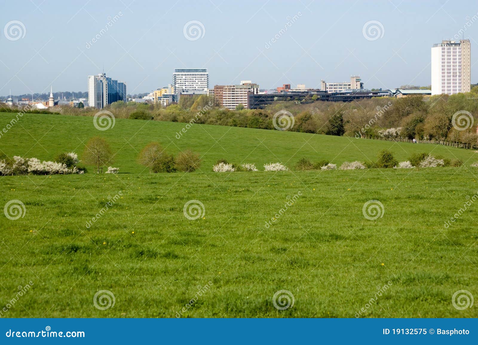 Basingstoke Skyline, Springtime Stock Image - Image of skyscraper ...