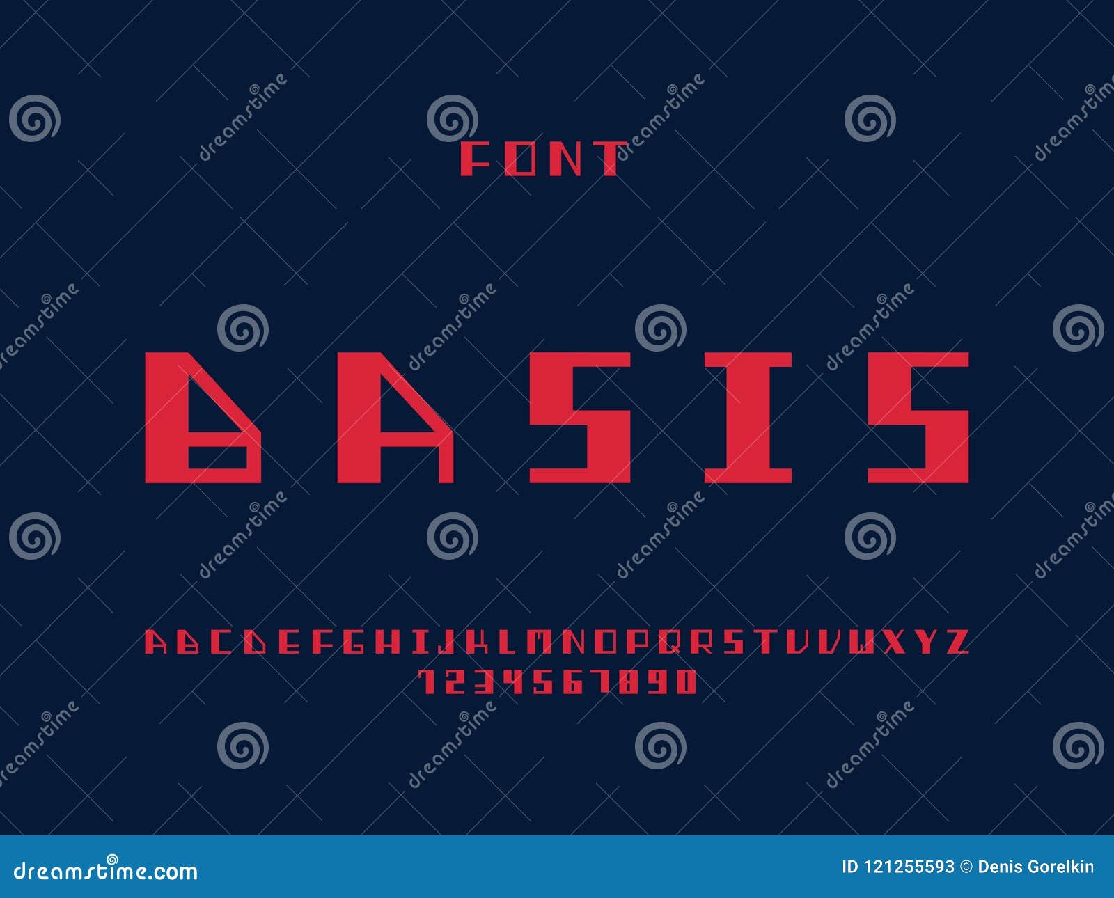 Basis Bold Font. Vector Alphabet Stock Vector - Illustration of ...