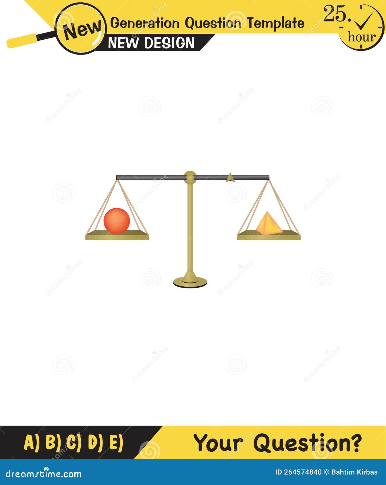 Physics, Equal Arm Scales, Next Generation Question Template Stock ...