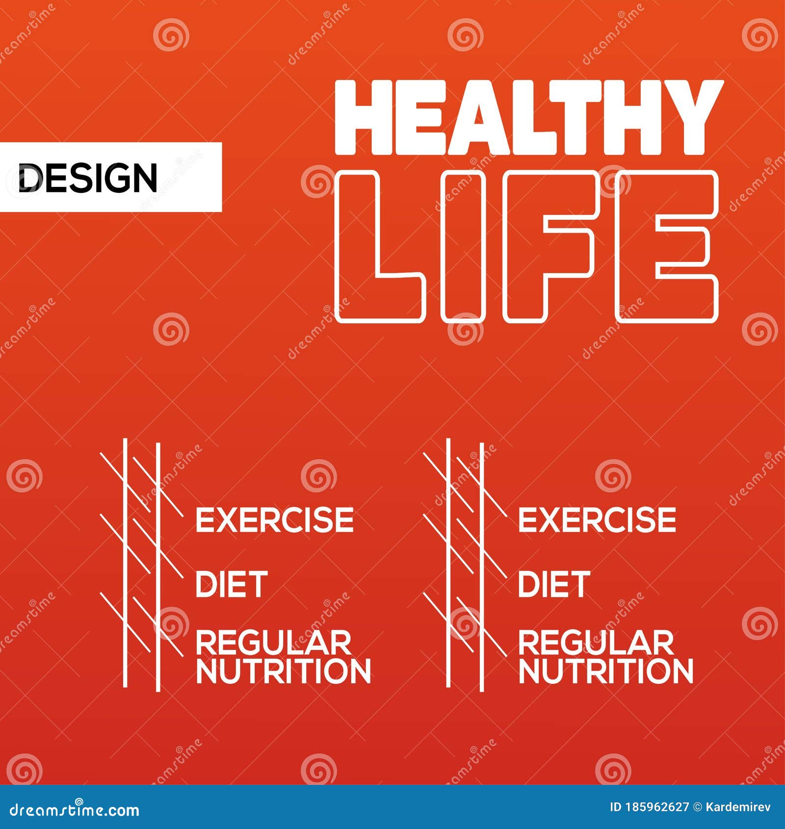 Poster Work on Healthy Life Stock Vector - Illustration of phrase ...