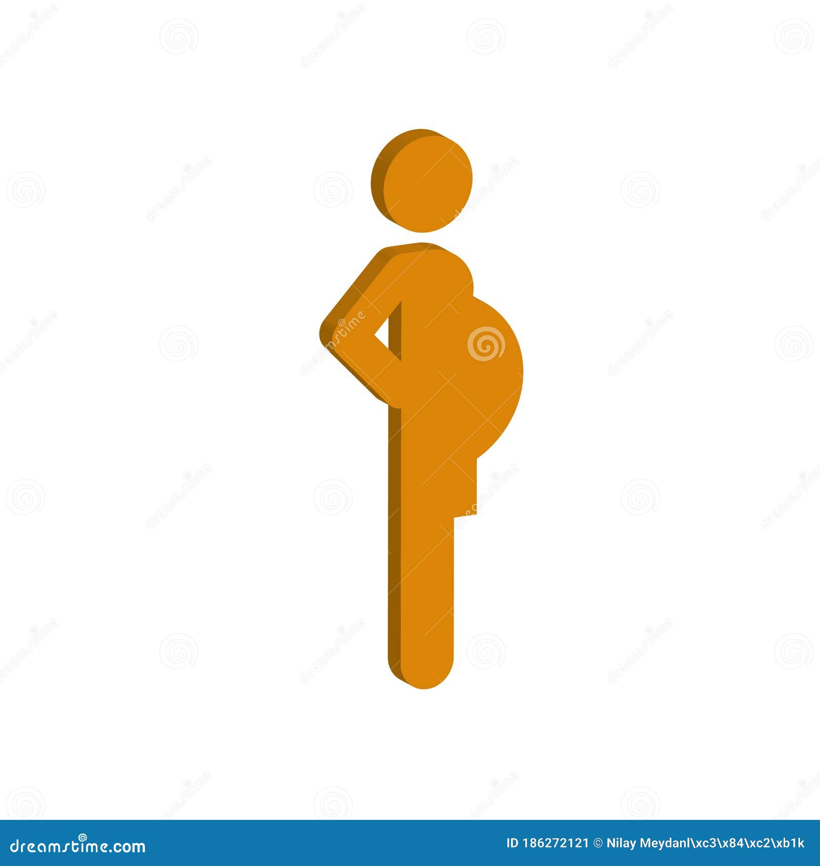 Pregnant Icon Female 3d Symbol Stock Vector - Illustration of concept ...