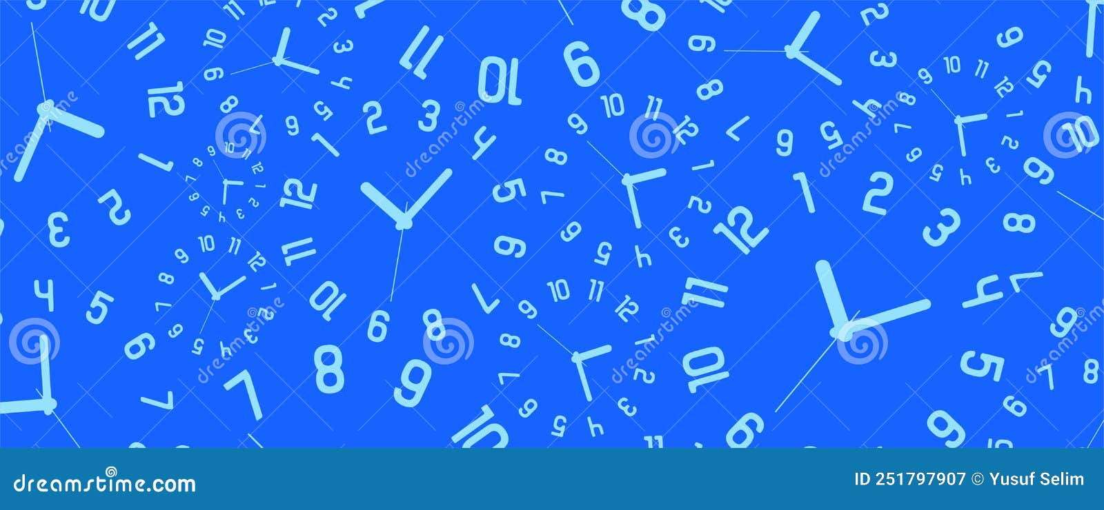 Time Background with Melting Wall Clocks Stock Illustration ...