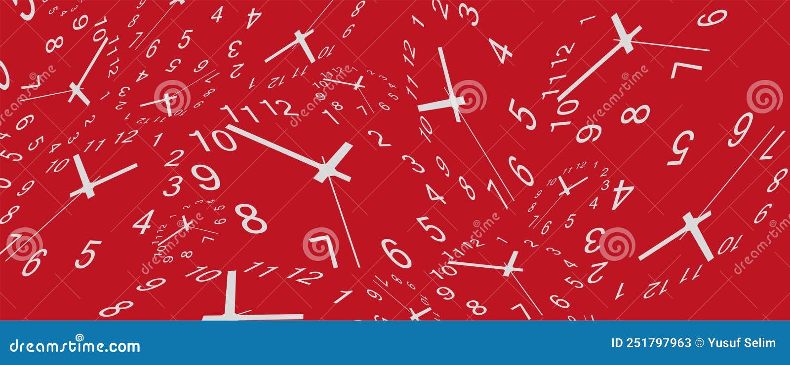 Time Background with Melting Wall Clocks Stock Illustration ...