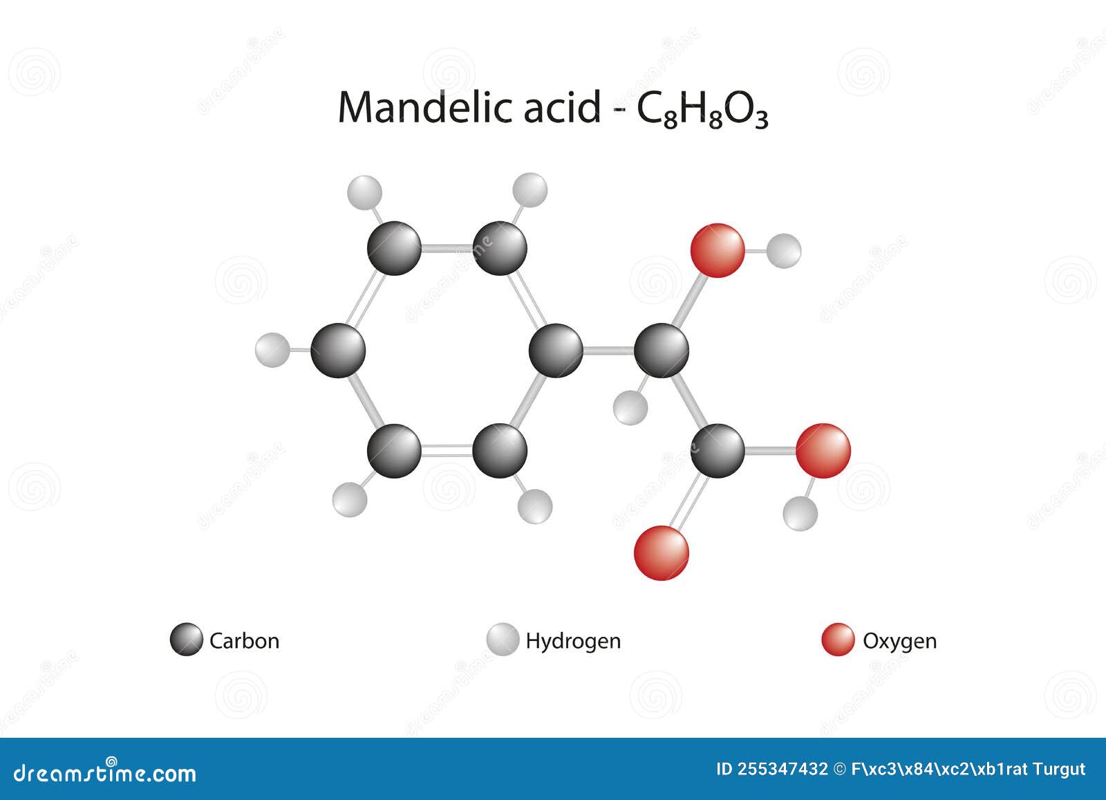 Mandelic Acid Chemical Formula. Mandelic Acid Structural Chemical ...