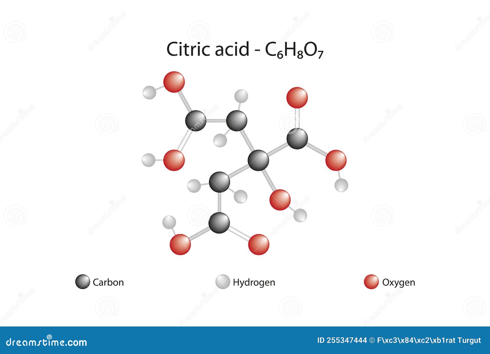 Molecular Formula Of Citric Acid. Vector Illustration | CartoonDealer ...