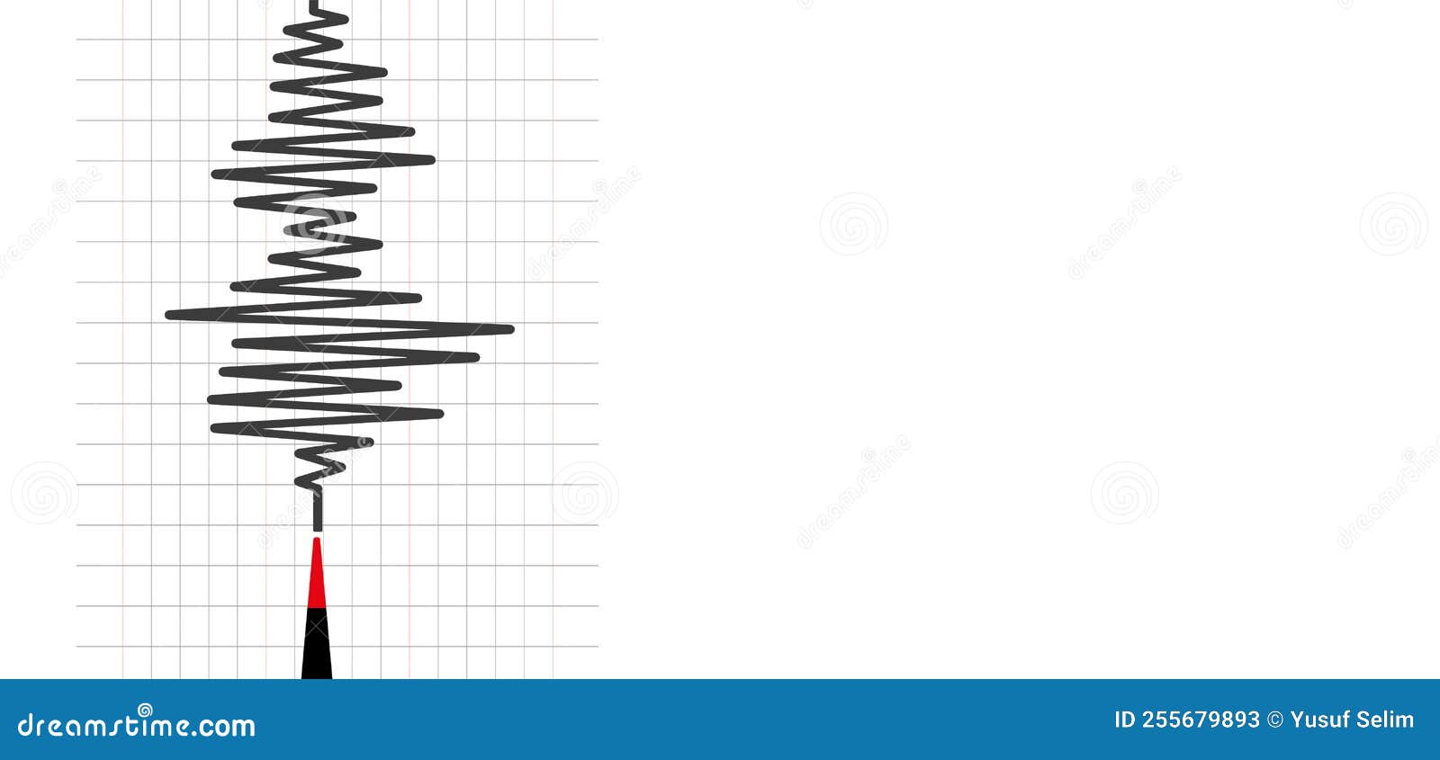 Earthquake Background. Seismogram for Seismic Measurement. Stock ...