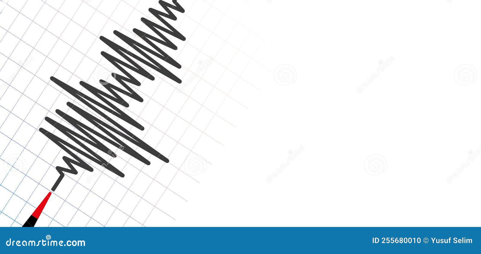 Earthquake Background. Seismogram for Seismic Measurement. Stock ...