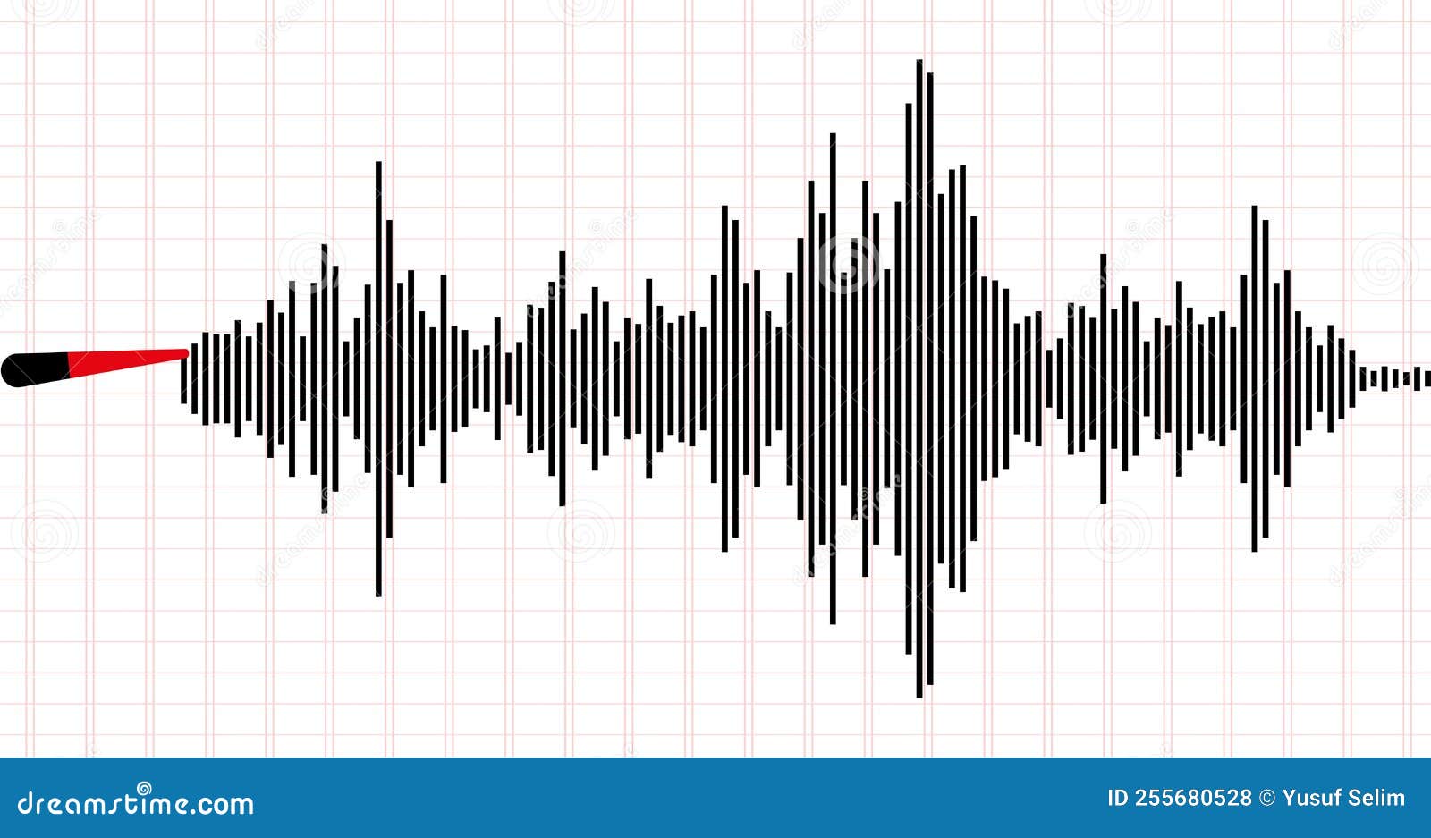 Earthquake Background. Seismogram For Seismic Measurement. Stock ...