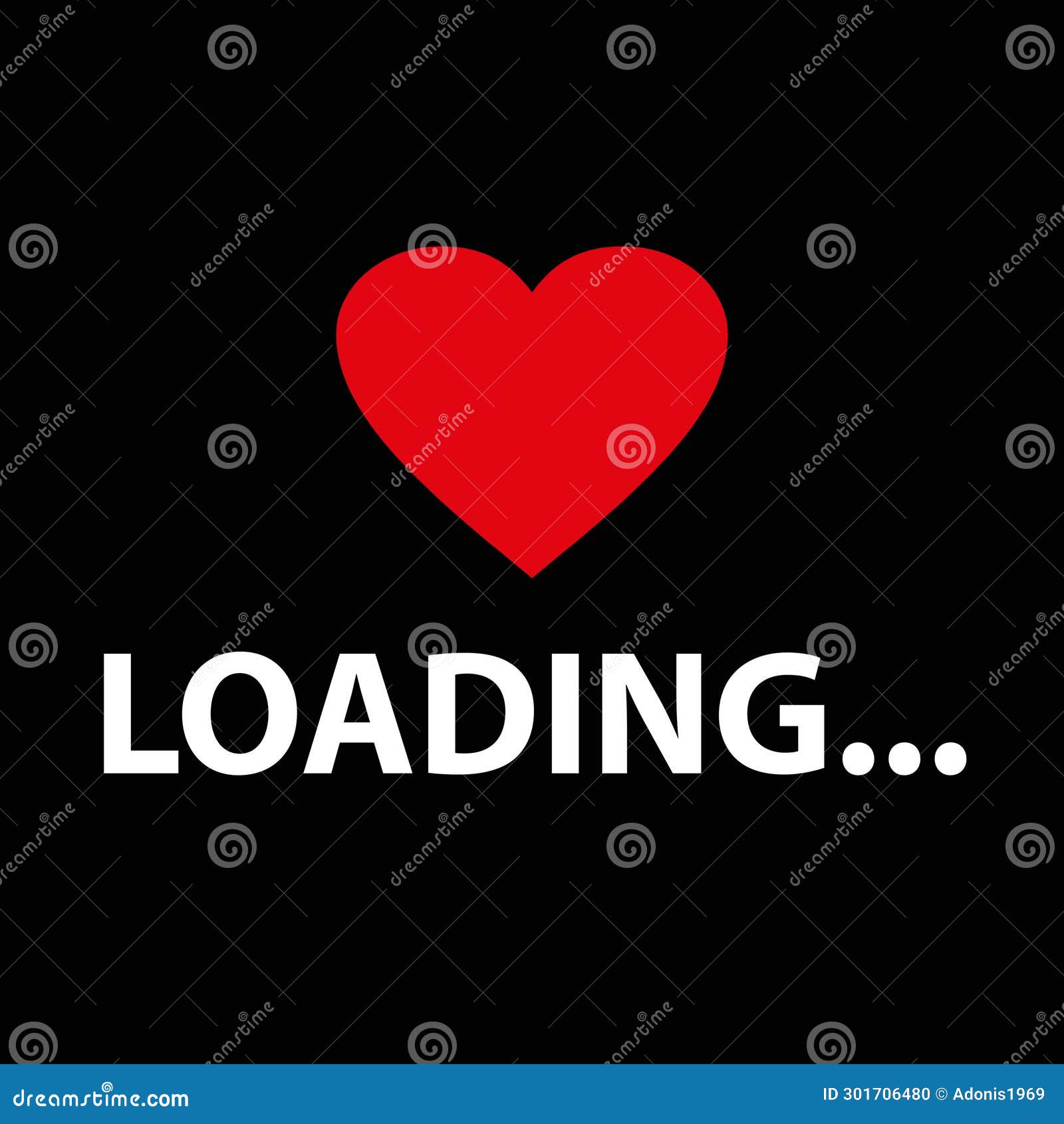 Love loading on black stock illustration. Illustration of loading - 301706480
