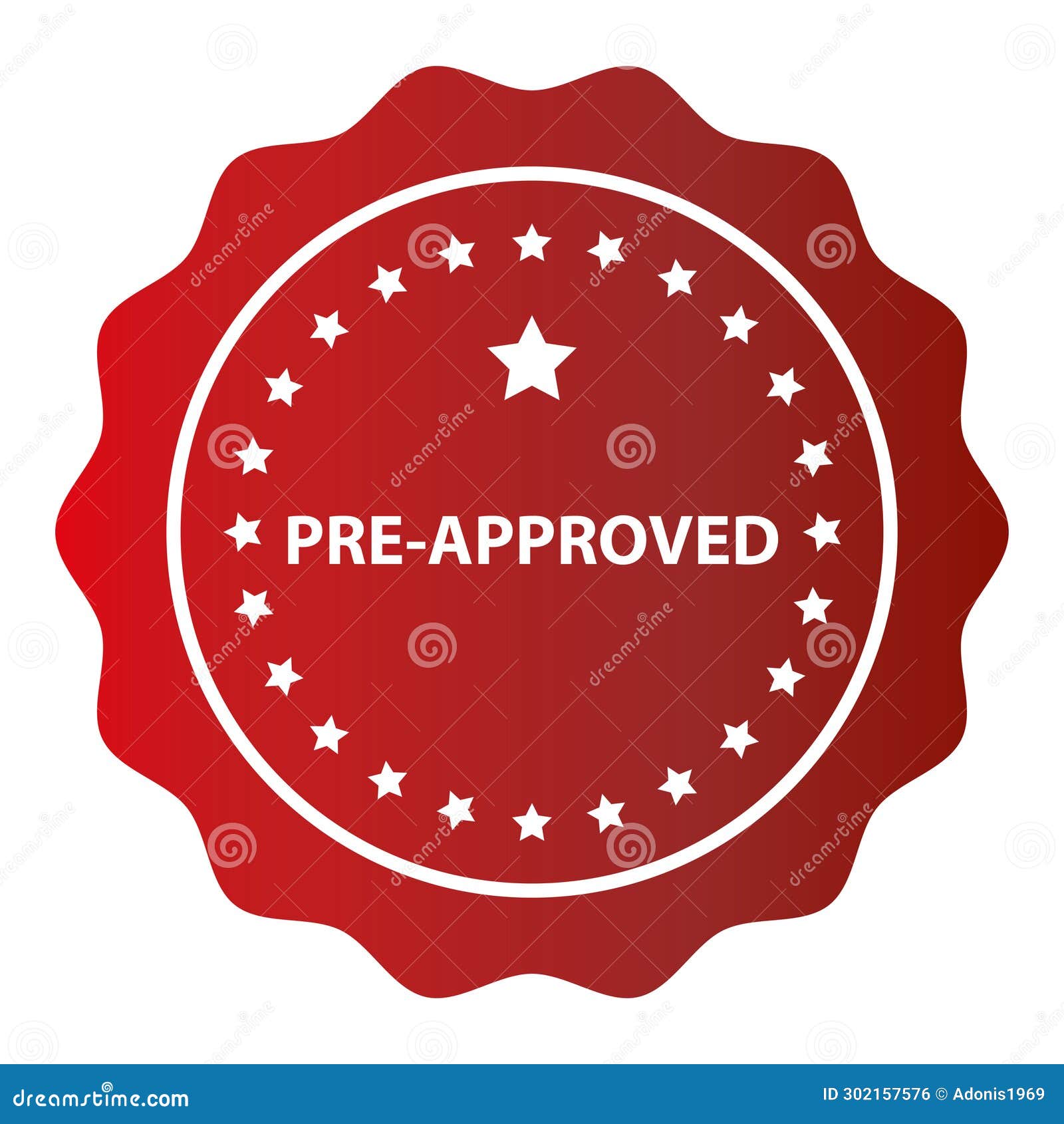 Pre Approved Stamp on White Stock Illustration - Illustration of ...