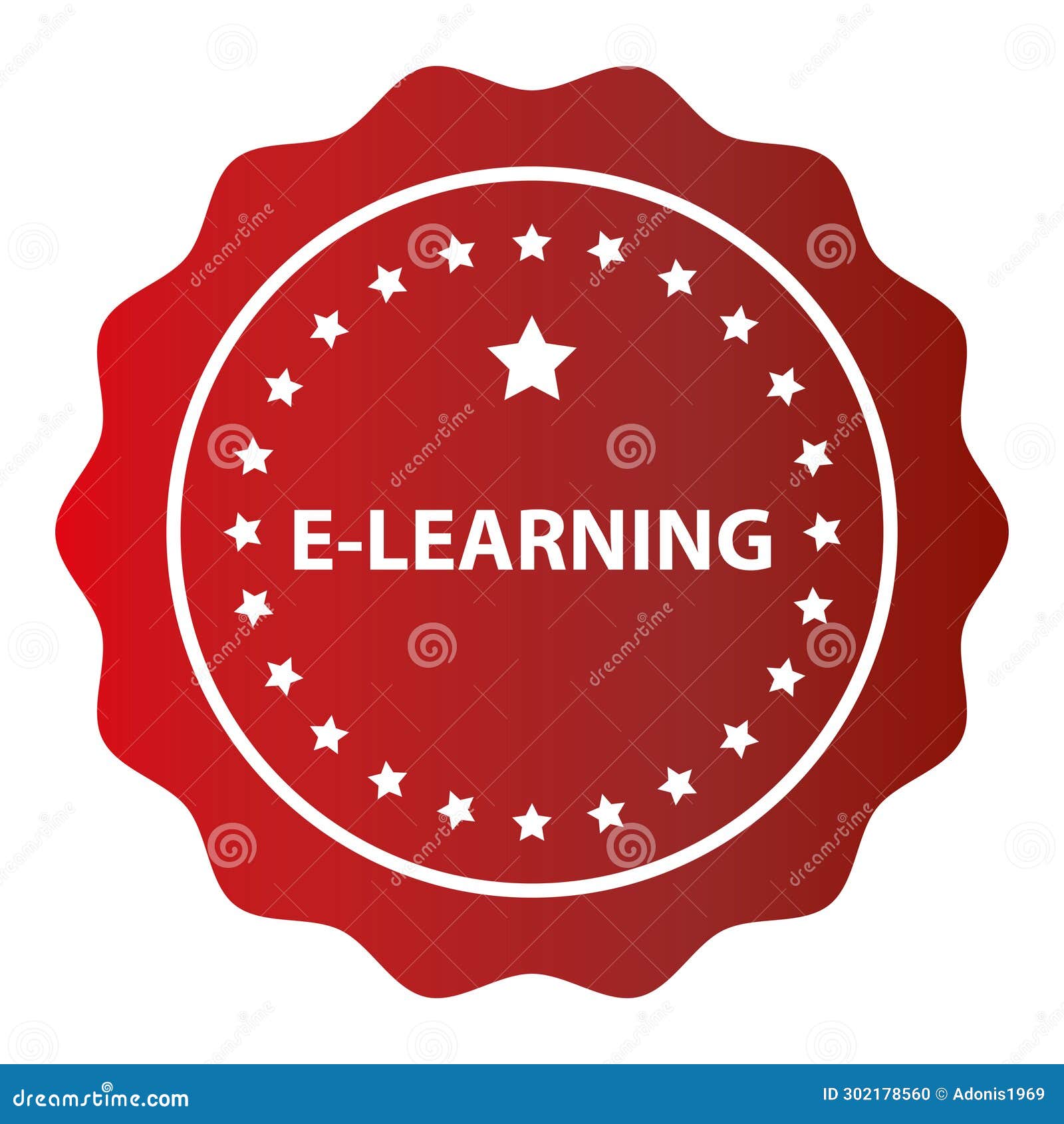 E-learning stamp on white stock illustration. Illustration of learning ...