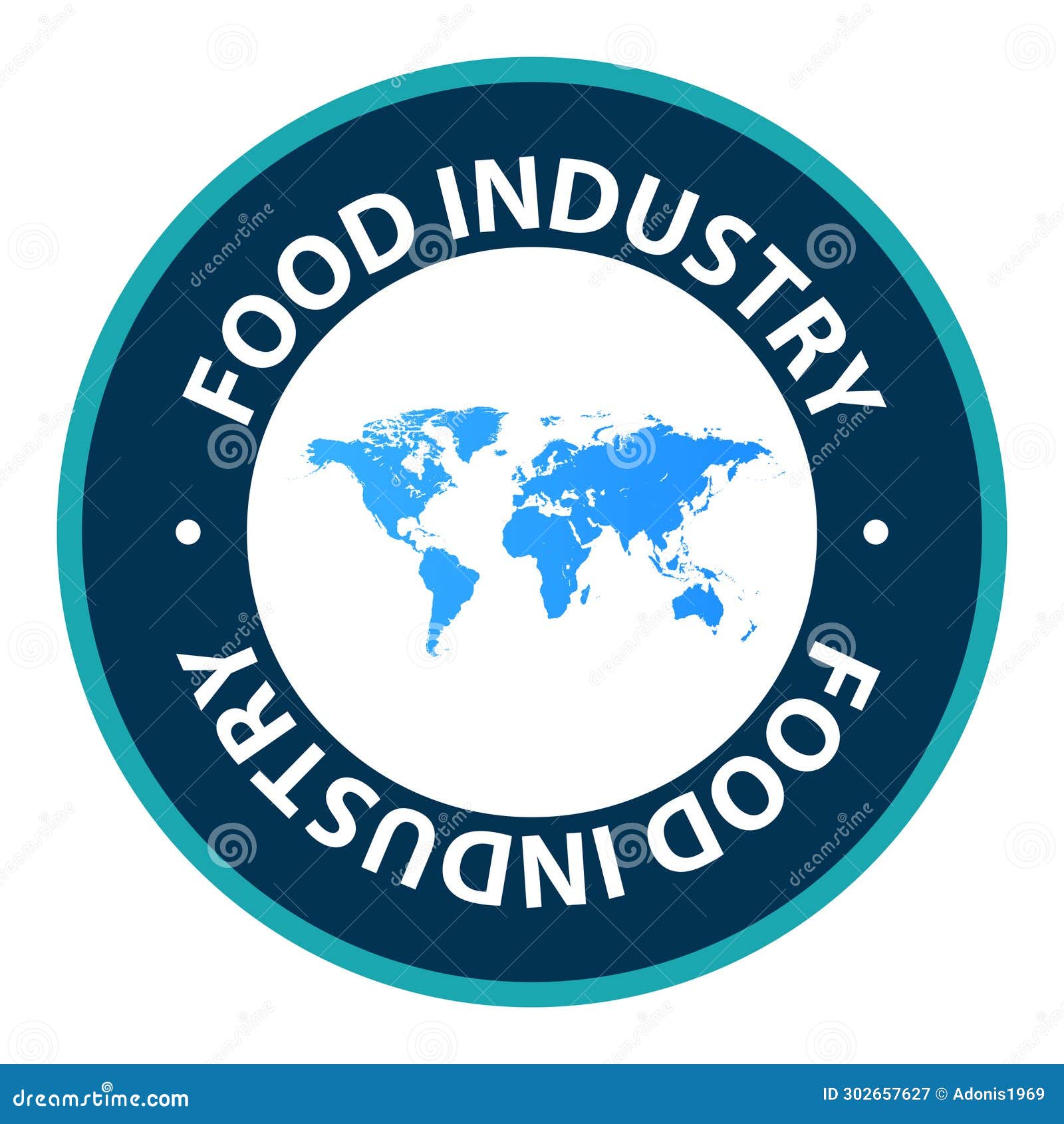 Food Industry Stamp on White Stock Illustration - Illustration of ...