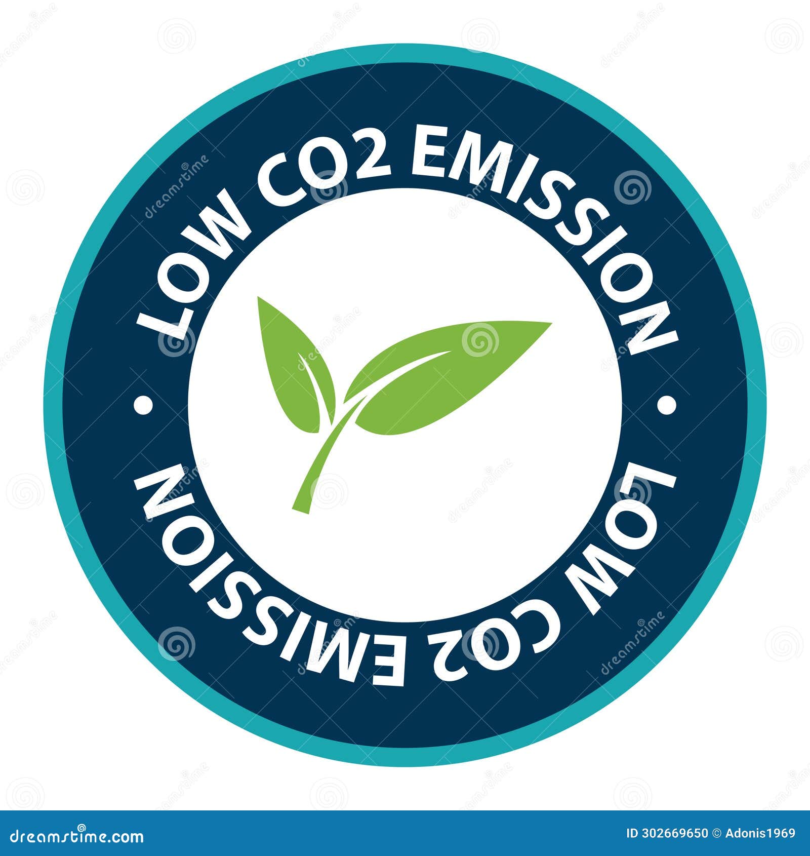 Low Co2 Emission Stamp on White Stock Illustration - Illustration of ...