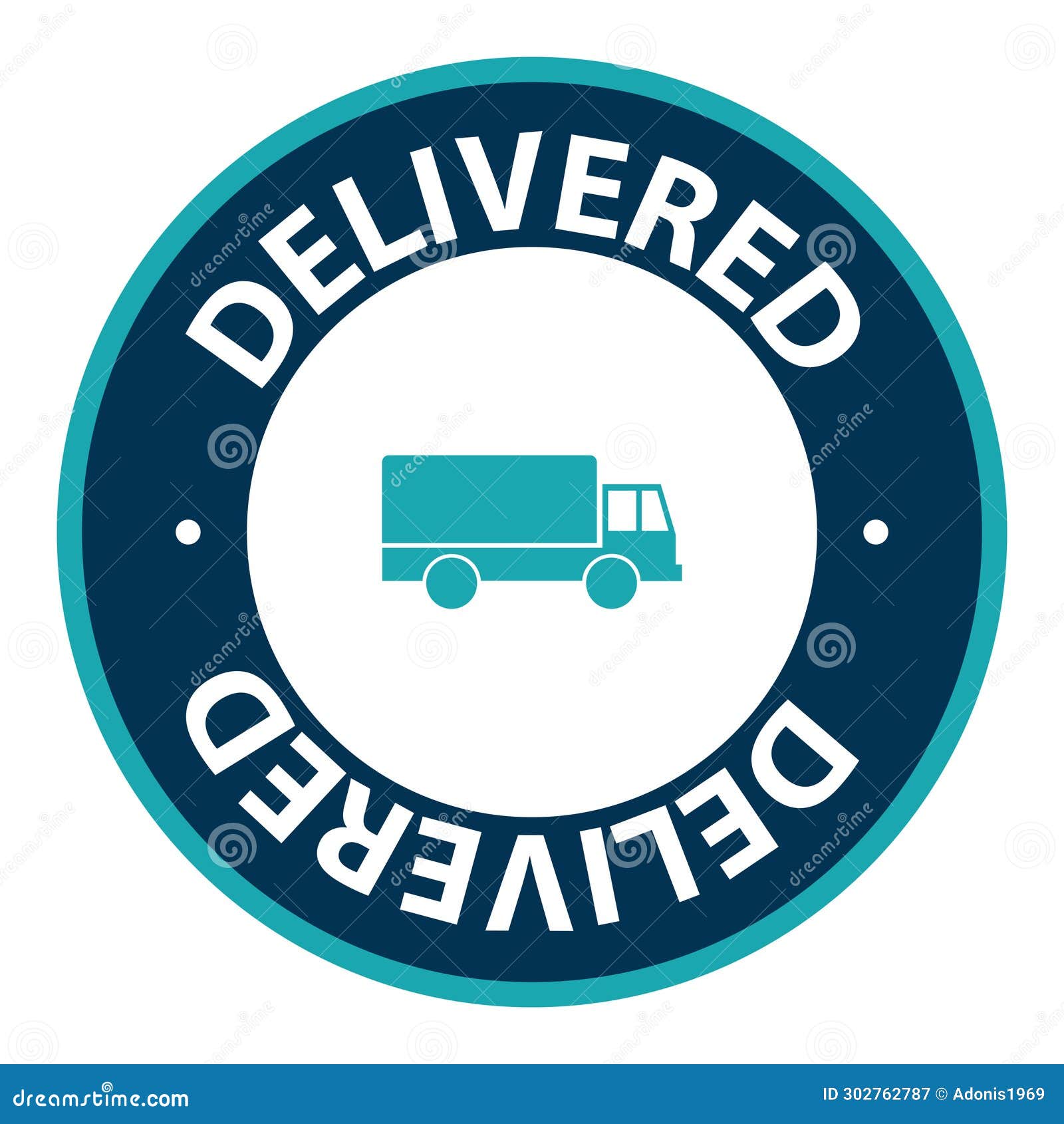 Delivered Stamp Cartoon Vector | CartoonDealer.com #124830517