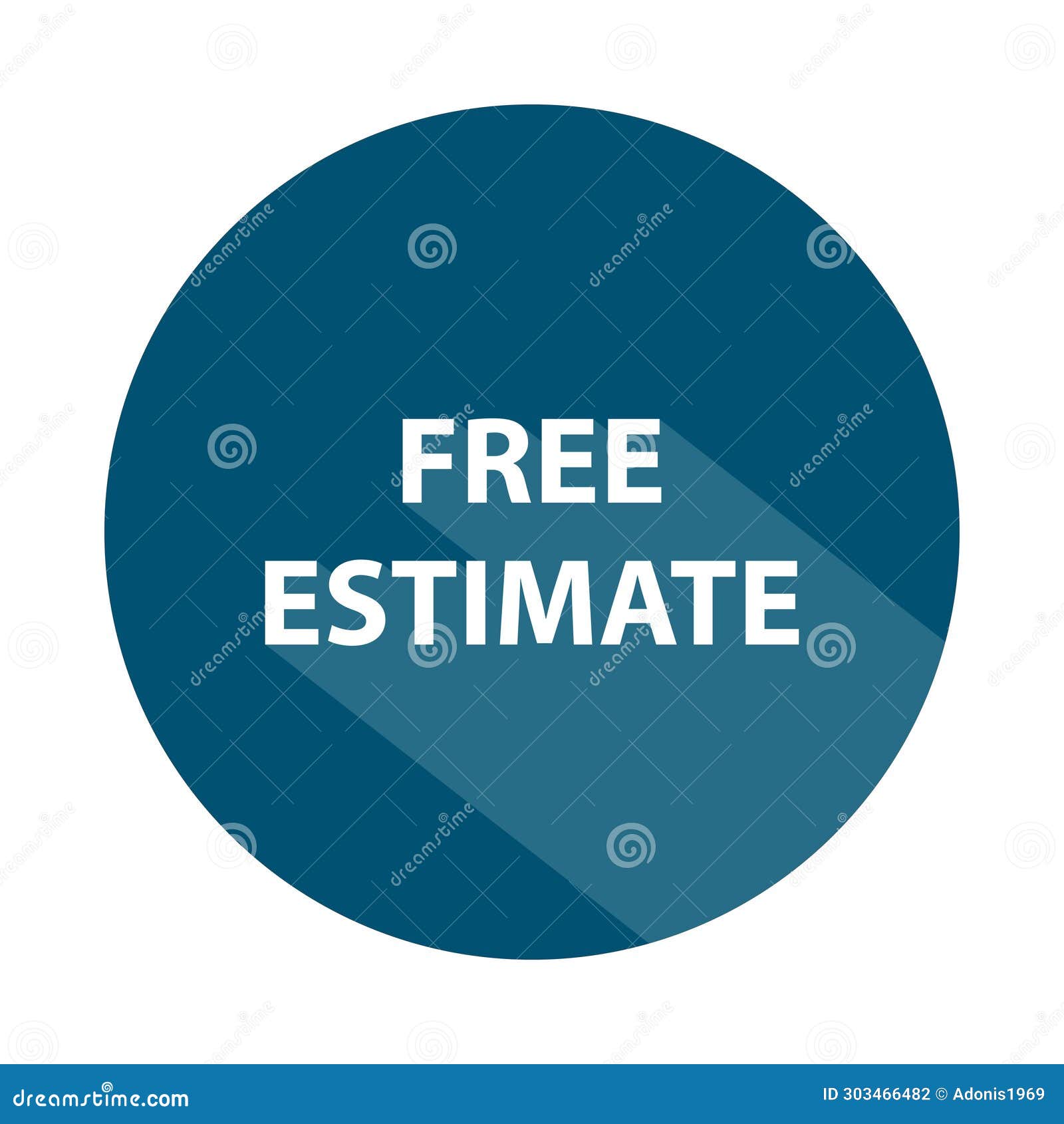 Free Estimate Badge On White Stock Photo | CartoonDealer.com #303466482