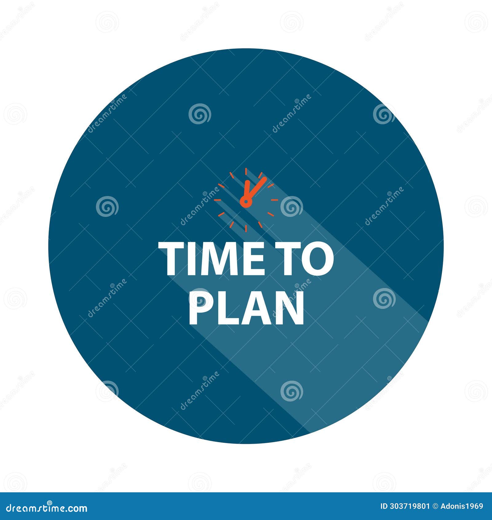 Time To Plan Badge on White Stock Illustration - Illustration of ...