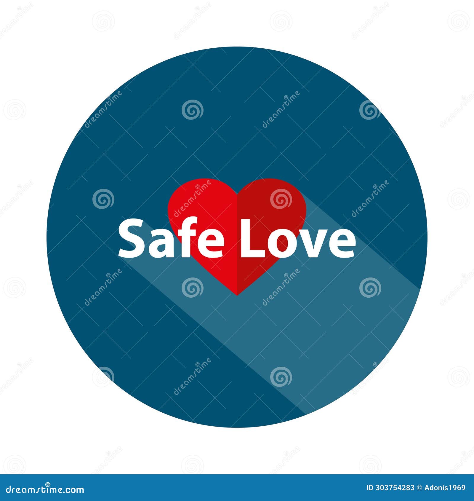 Safe love badge on white stock illustration. Illustration of bonds ...