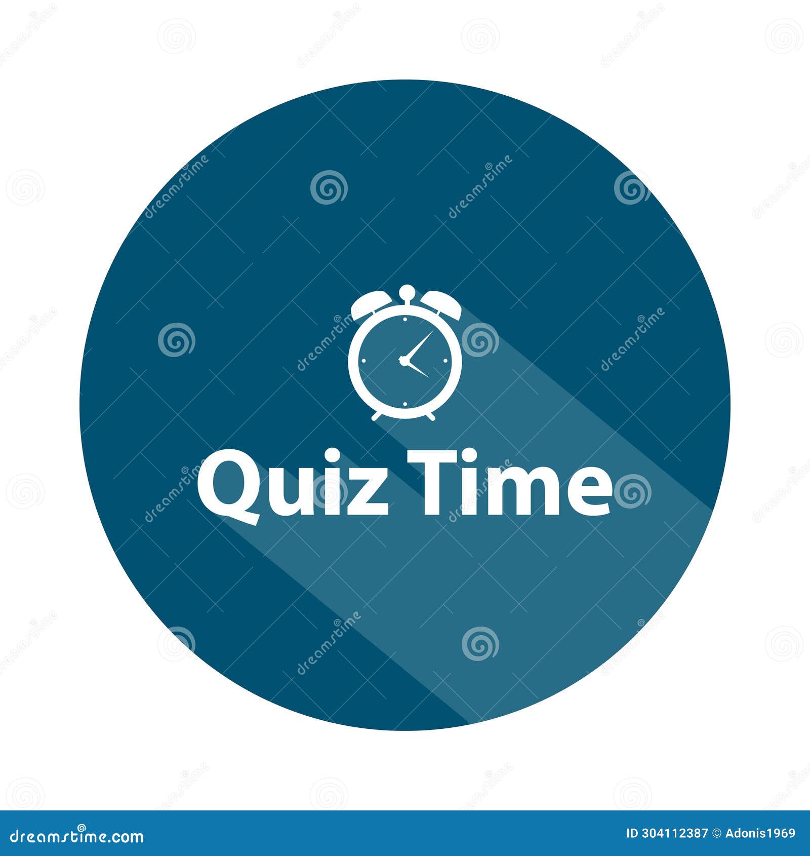Quiz Time. Color Speech Bubble On White Background. Vector Illustration ...