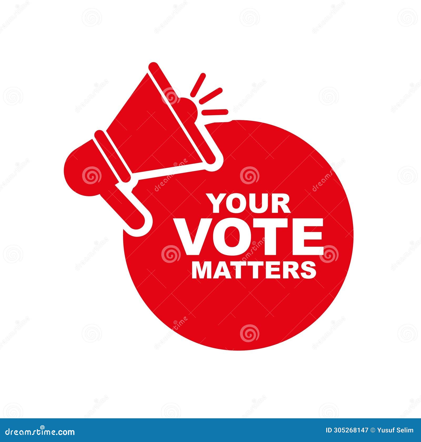 Your Vote Matters Sign on White Background Stock Illustration ...