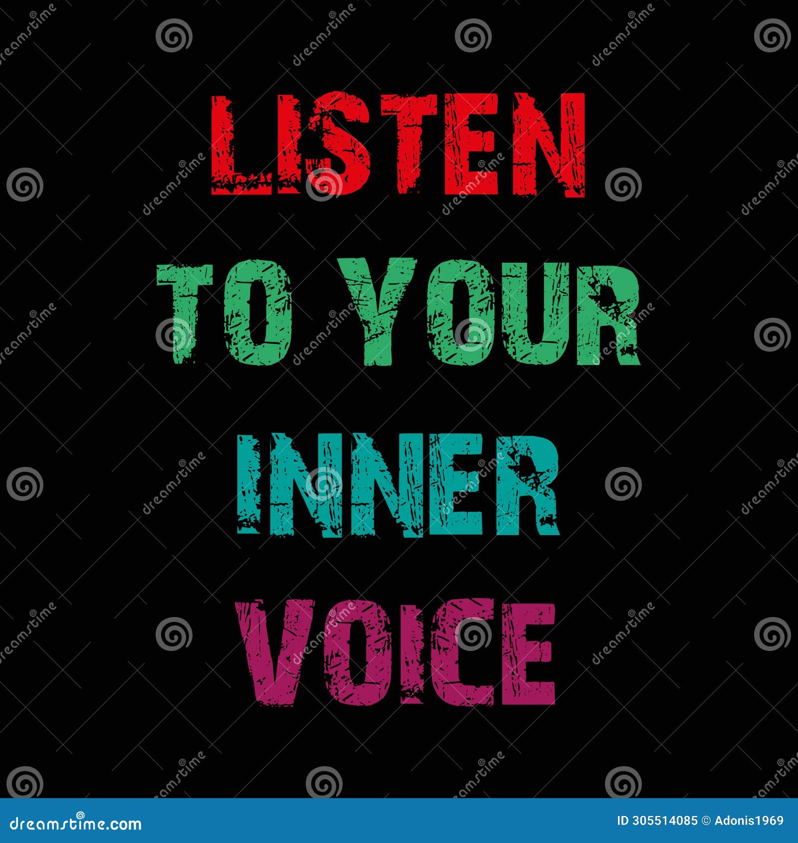 Listen To Your Inner Voice - Handwritten Motivational Quote. Vector ...