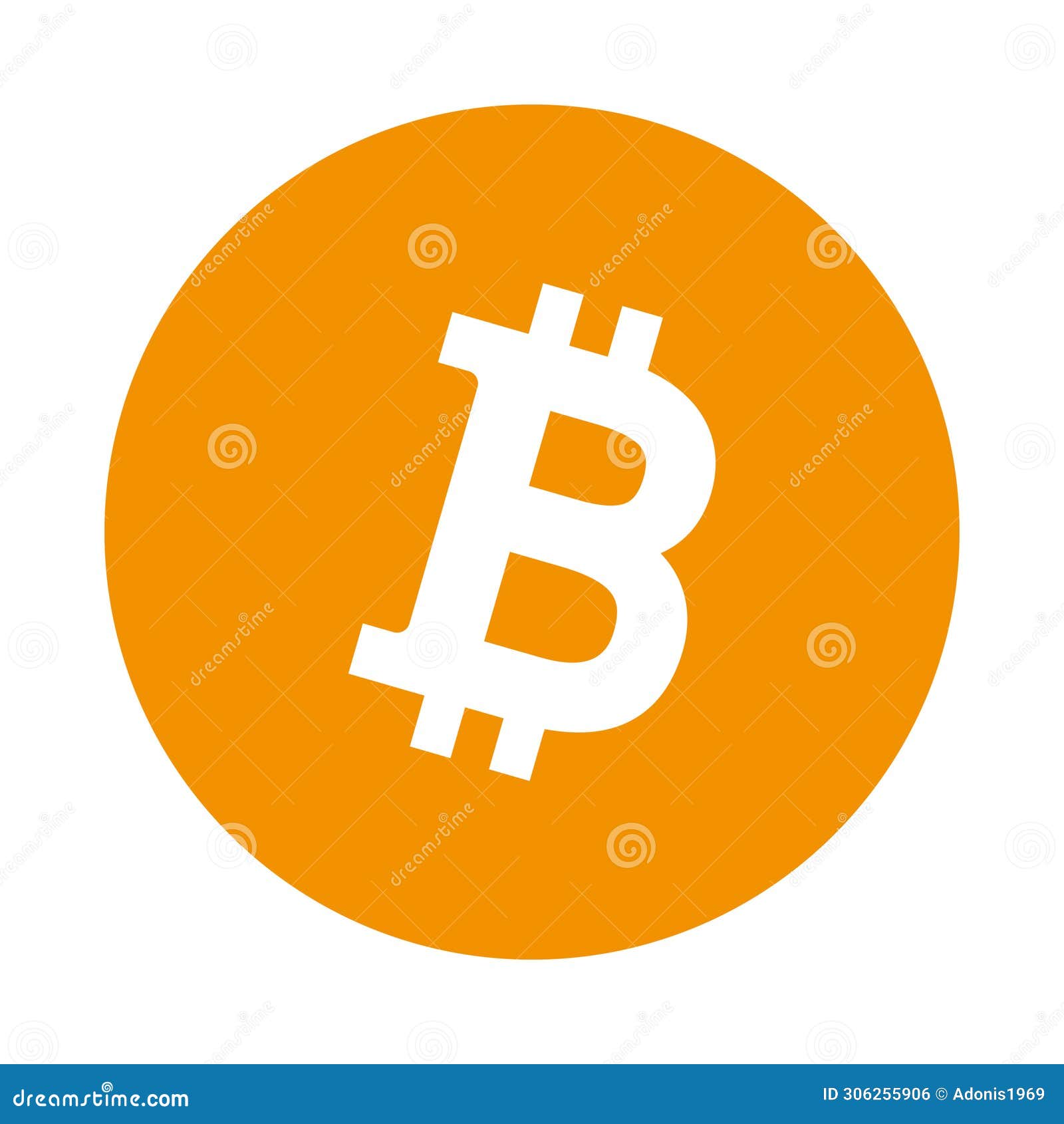 Bitcoin sign on white stock illustration. Illustration of decentralized ...