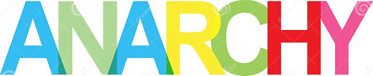 Anarchy word on white stock illustration. Illustration of tumult ...