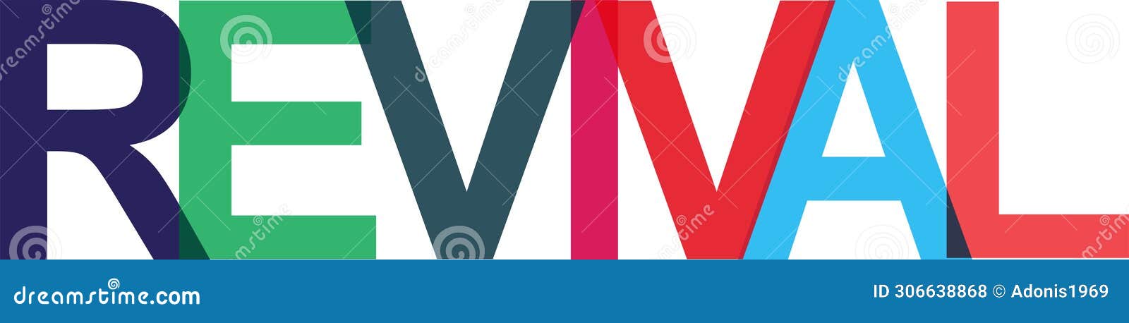 Revival Word Trippy Psychedelic Graffiti Style Letters.Vector Hand ...