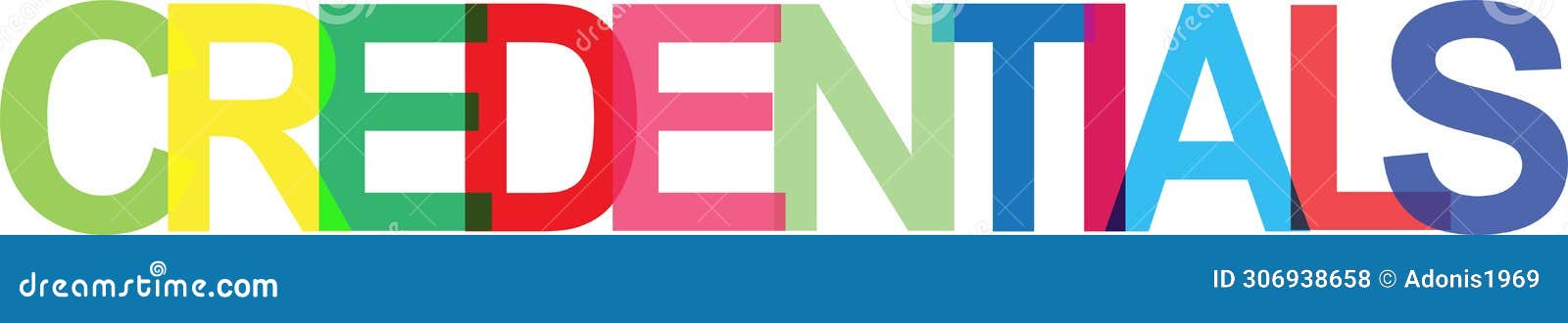 Credentials Word On White Stock Photo | CartoonDealer.com #306938658