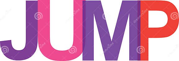 Jump word on white stock illustration. Illustration of launch - 306938676