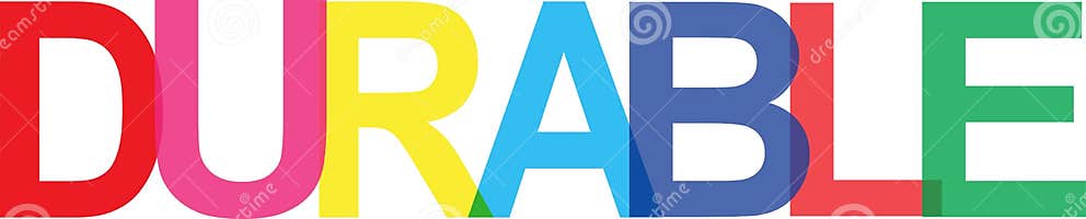 Durable word on white stock illustration. Illustration of heavy - 307005609