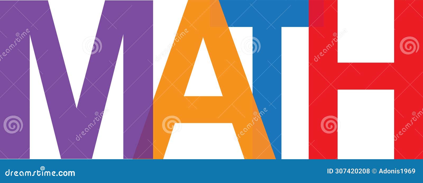 Math - Word On Calculator For Mathematics Figuring Answer Royalty-Free ...