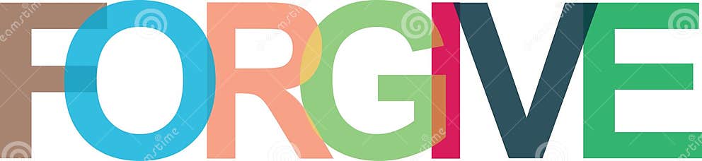 Forgive word on white stock illustration. Illustration of healing ...