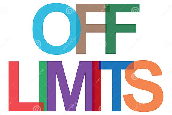 Off limits word on white stock illustration. Illustration of forbidden ...