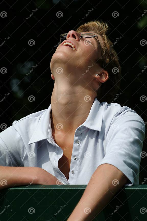 Bask stock photo. Image of cheeky, green, person, bask - 695936