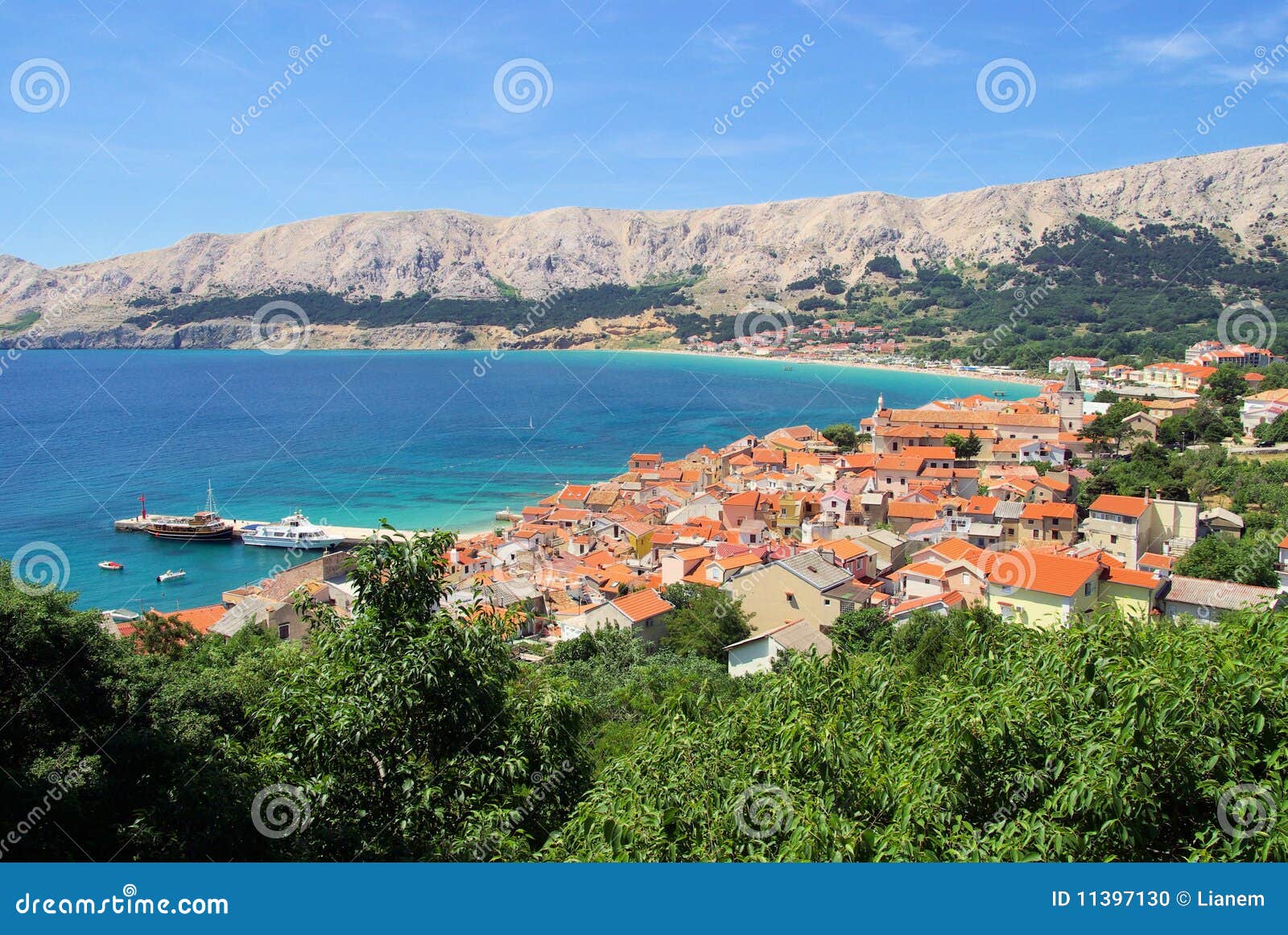 Baska stock photo. Image of coast, croatia, baska, water - 11397130