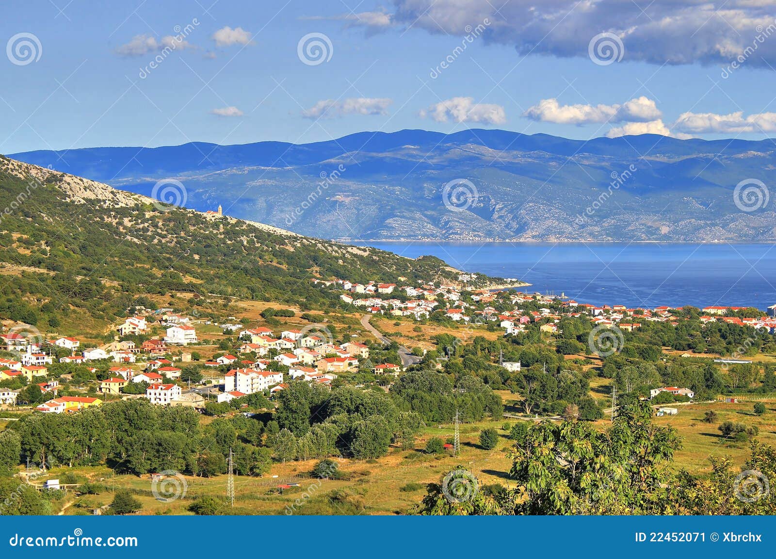 Baska Bay Mountain and Sea Landscape Stock Image - Image of gulf, baska ... Baska Bay Mountain and Sea Landscape Stock Image - Image of gulf, baska ...