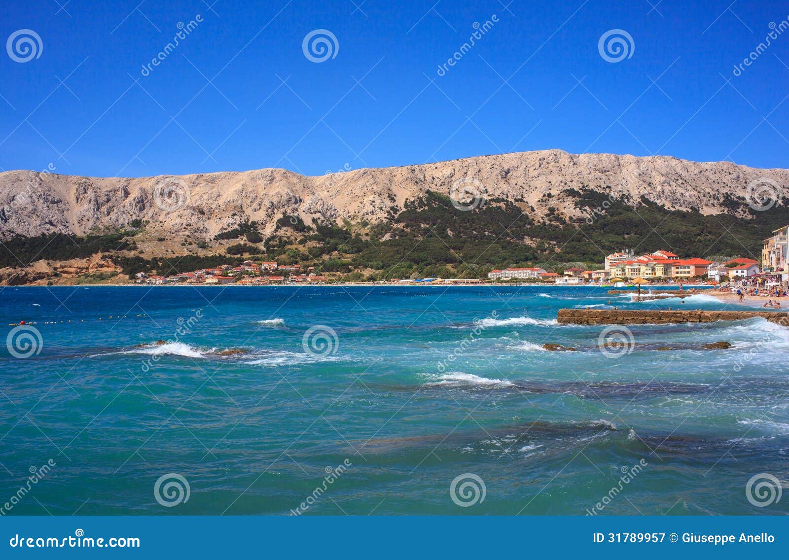 Baska, Croatia stock image. Image of tourism, vacation - 31789957