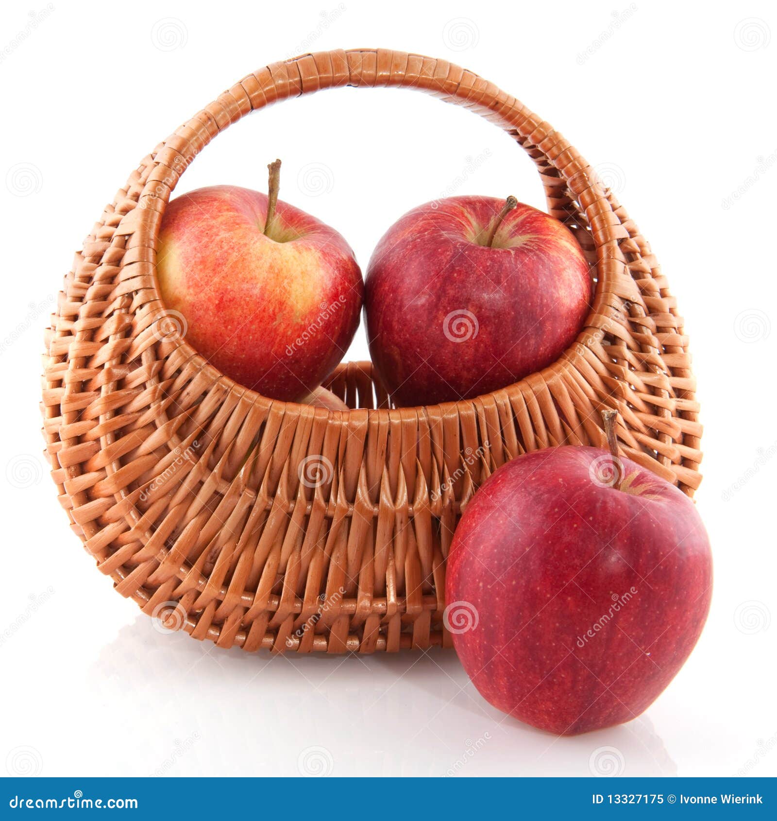 Basket apple stock image. Image of isolated, healthy - 13327175