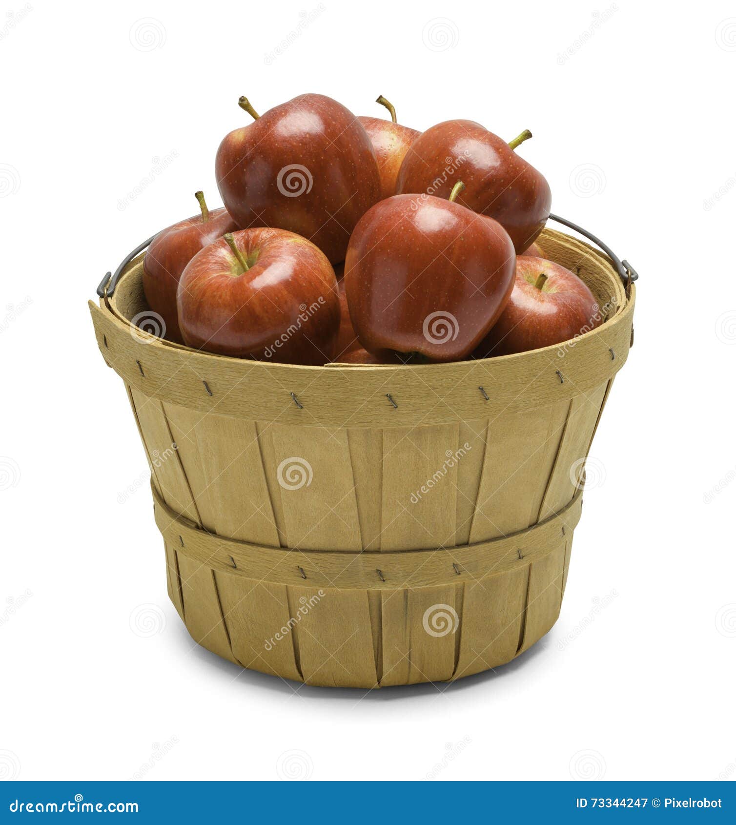 Basket of Apples stock image. Image of wood, bunch, copy - 73344247