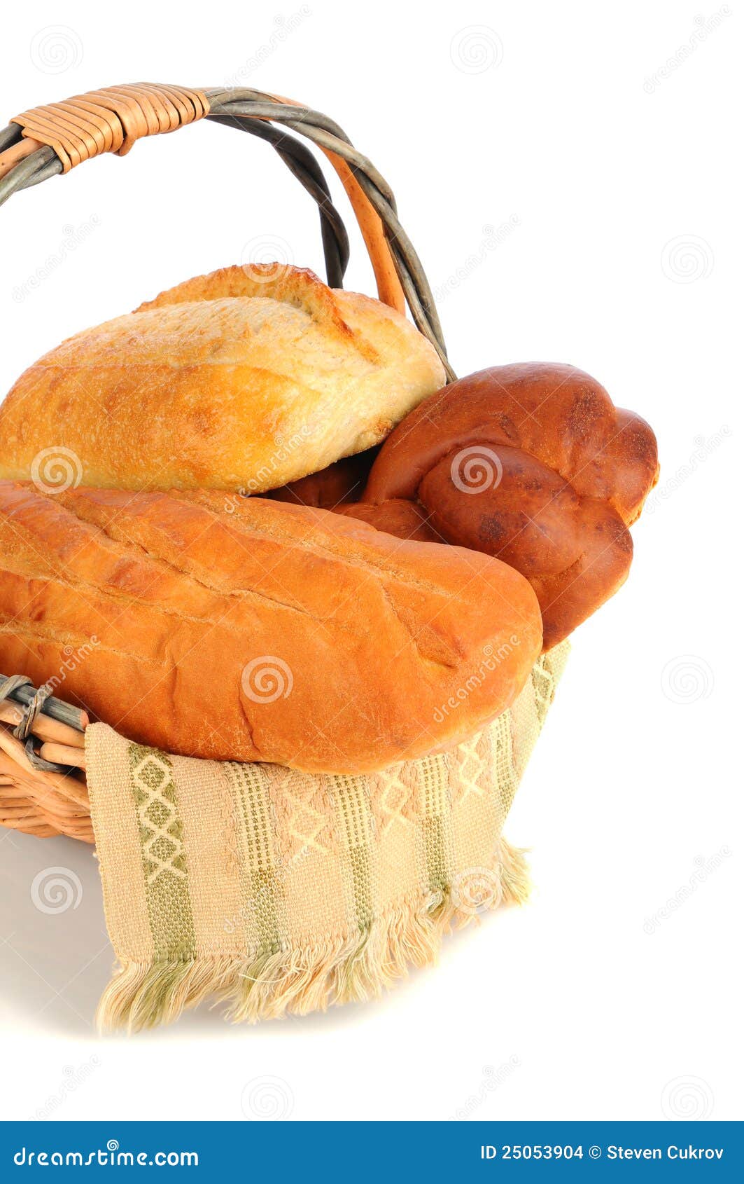 Basket of Assorted Breads stock photo. Image of gourmet - 25053904