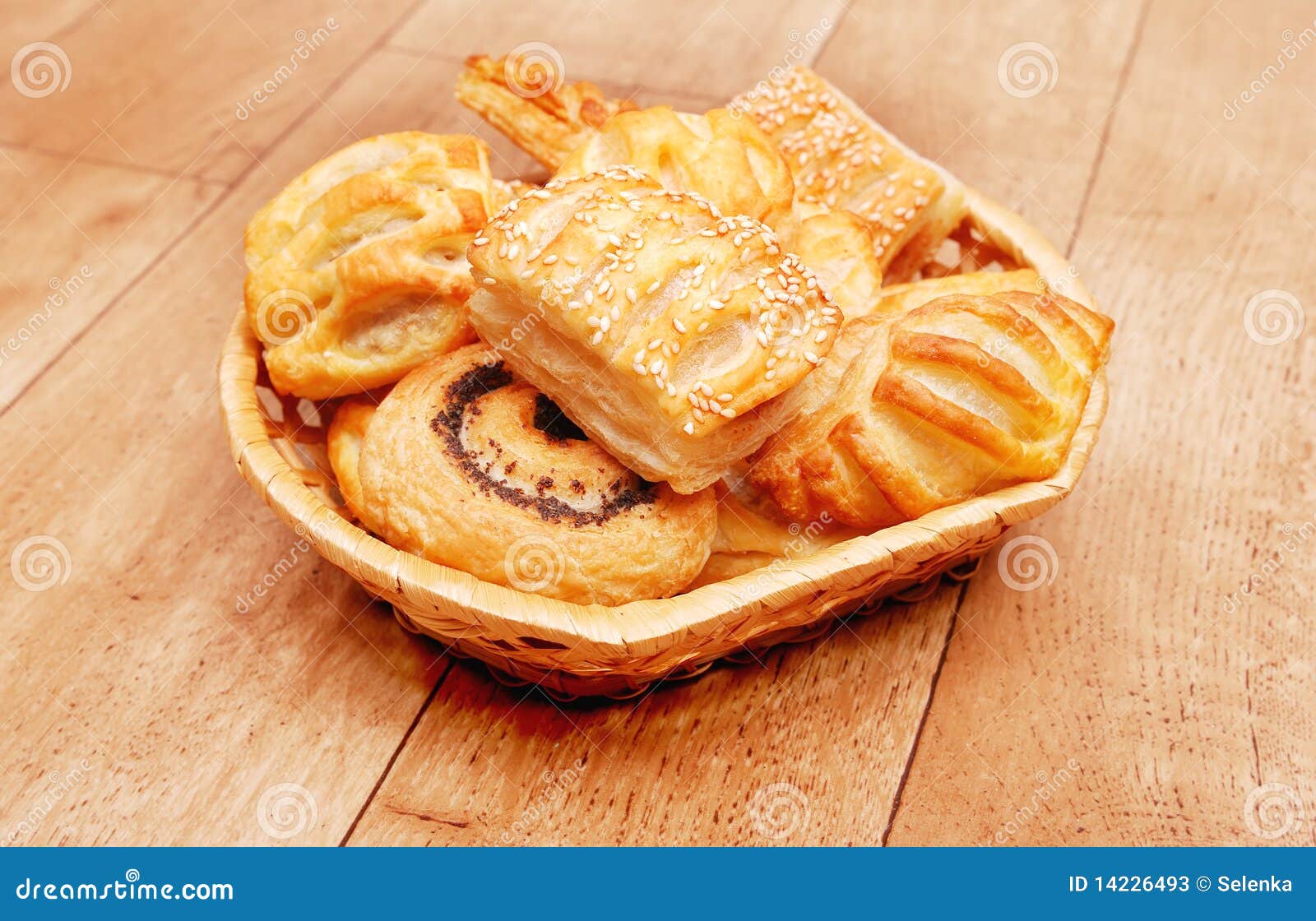 Basket with bakery stock image. Image of breakfast, gourmet - 14226493