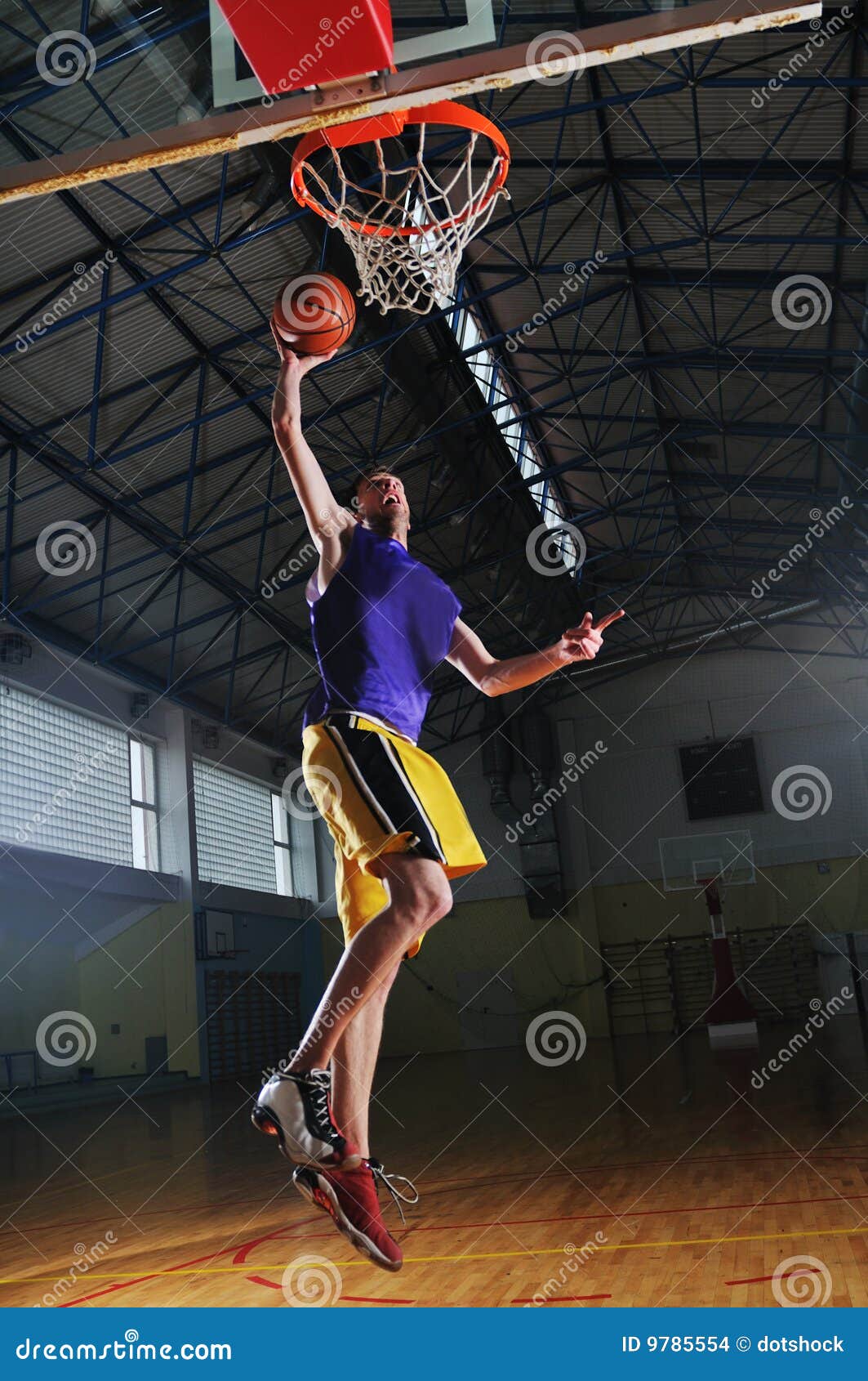Basket Ball Game Player at Sport Hall Stock Photo - Image of basketball ...