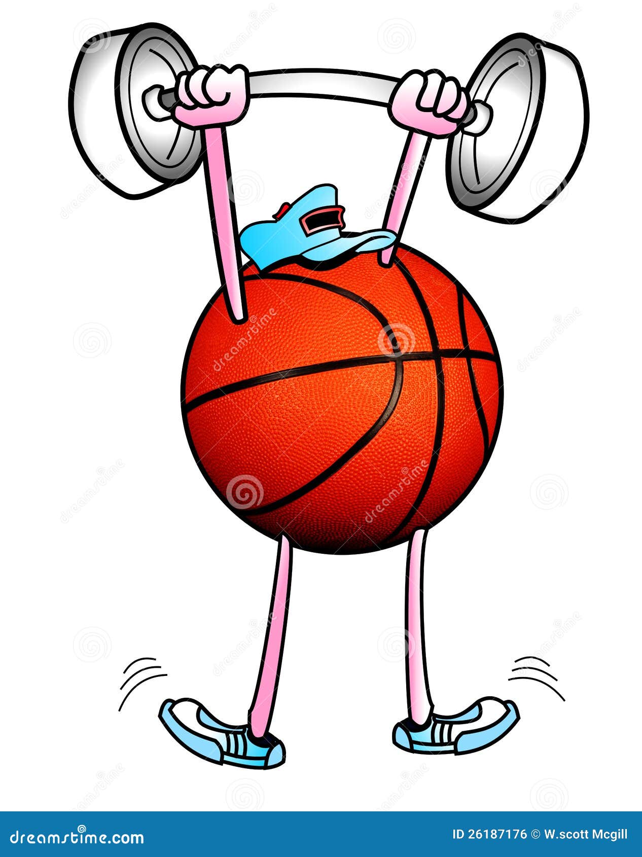 Basket Ball Lifting Weights Stock Illustration - Illustration of ...