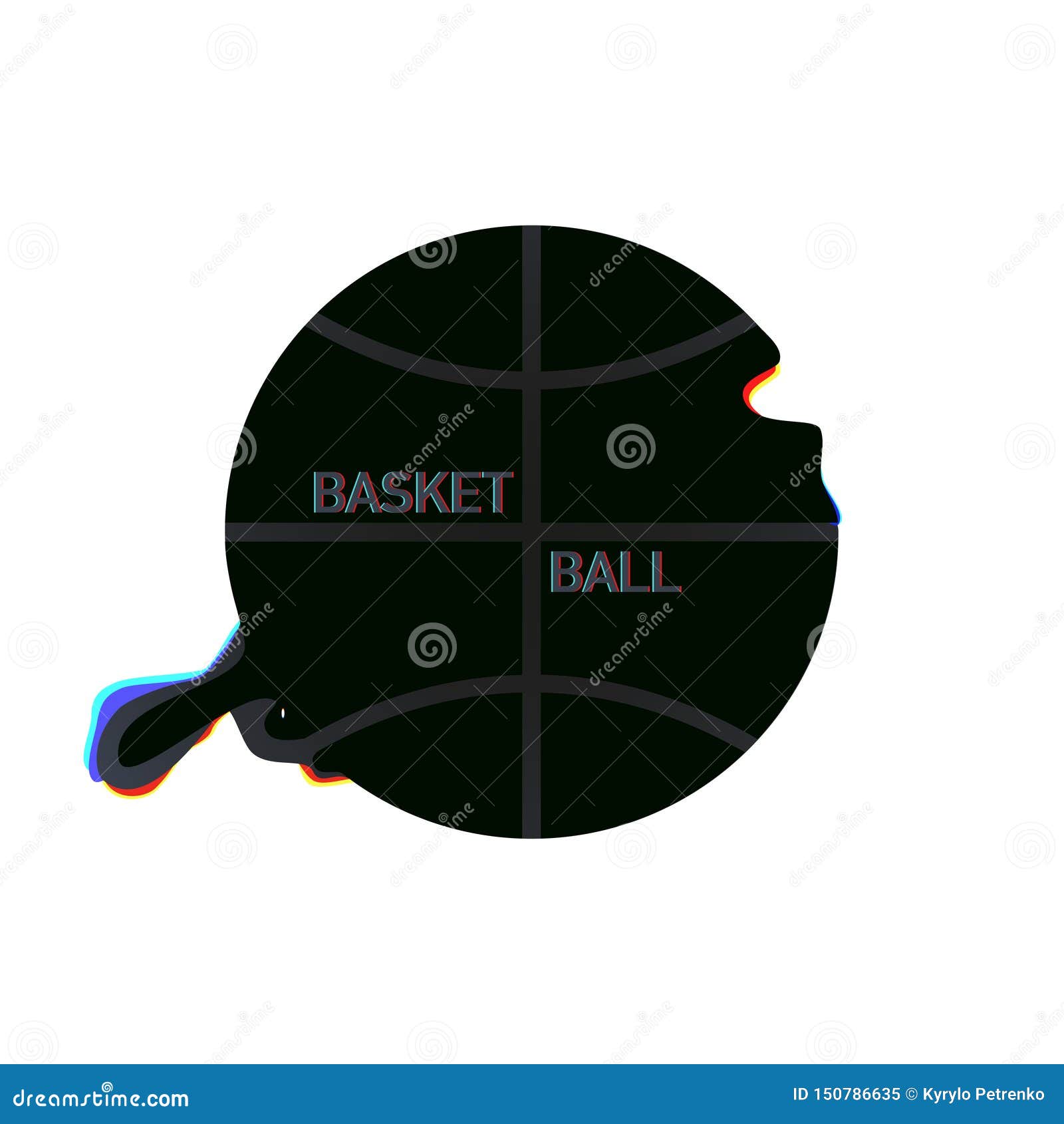 Basket Ball Modern Design on White Background Stock Vector ...