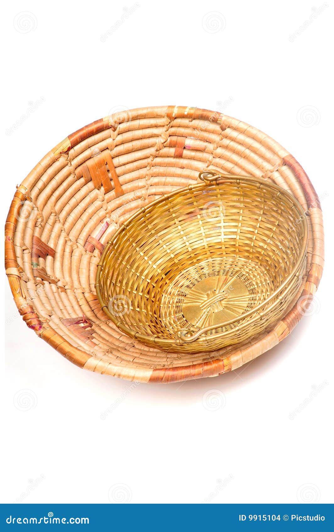 Basket in basket stock photo. Image of still, studio, home - 9915104