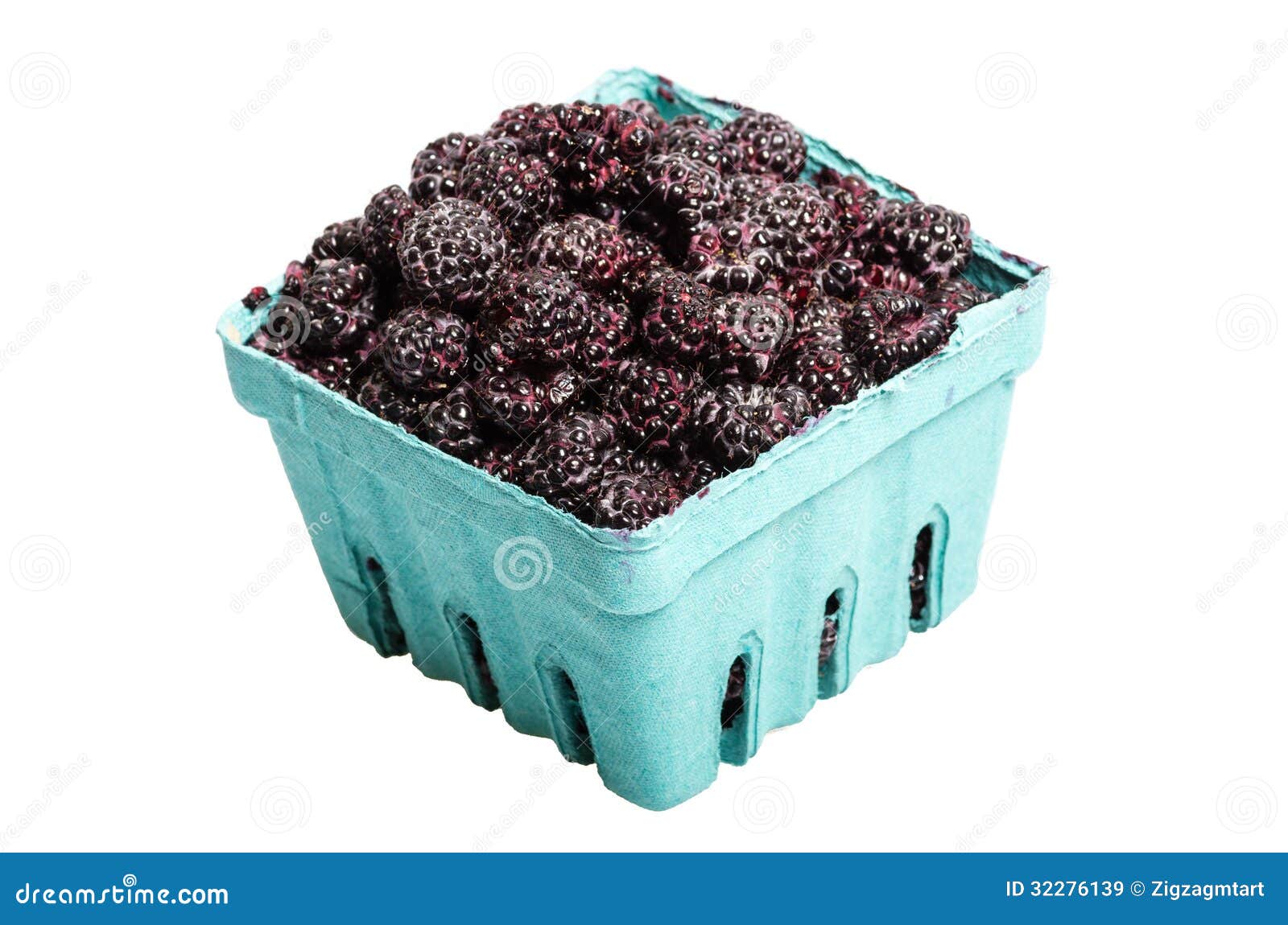 Basket of Black Raspberries Isolated on White Stock Image - Image of ...